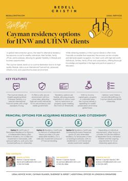 Spotlight | Cayman residency options for HNW and UHNW clients | Bedell ...